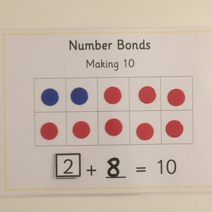 Number Bonds, Making 10, Comes With Counters and Number Cards, Maths ...