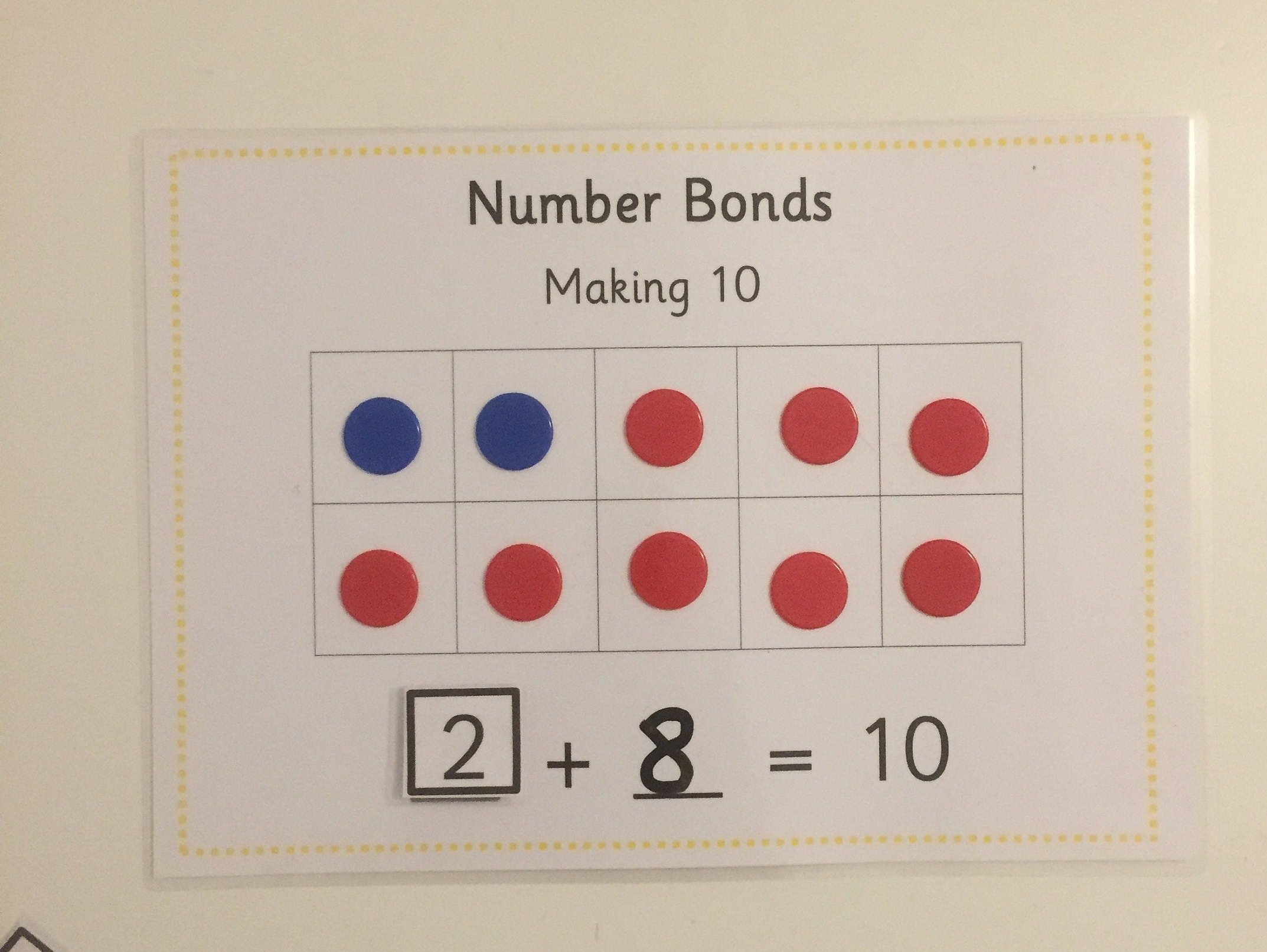 Number Bonds Making 10 Comes With Counters and Number Cards - Etsy UK
