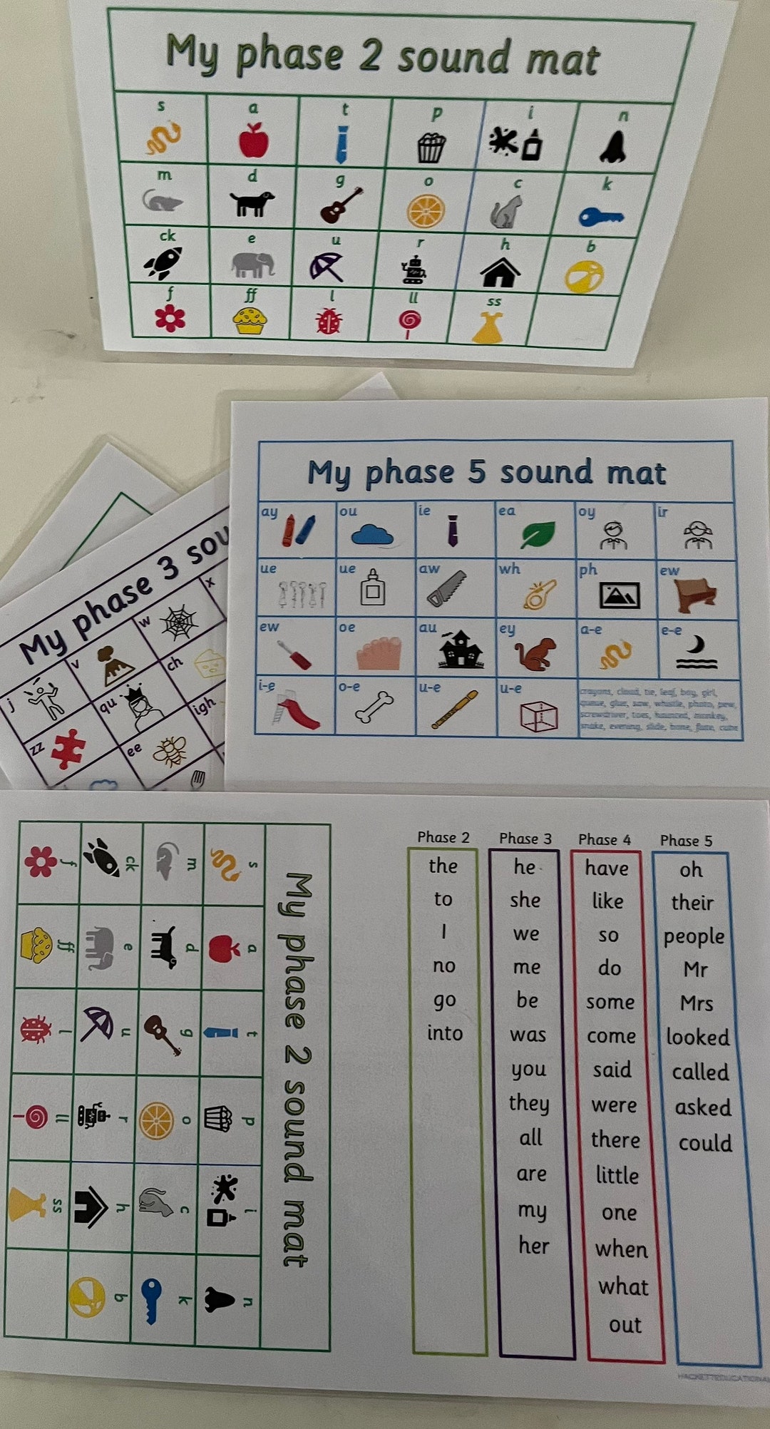 A5 Size Mats, Phonics, Sounds, Letters, Tricky Words, Teaching ...