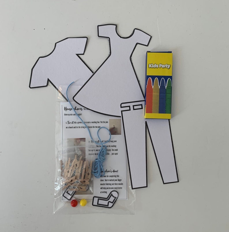 Fine Motor Skills Mini Pegs Hanging Clothes Activity | Etsy