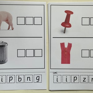 Phonics Phase 2 Blending Practice, 32 CVC Words, Letters and Sounds ...