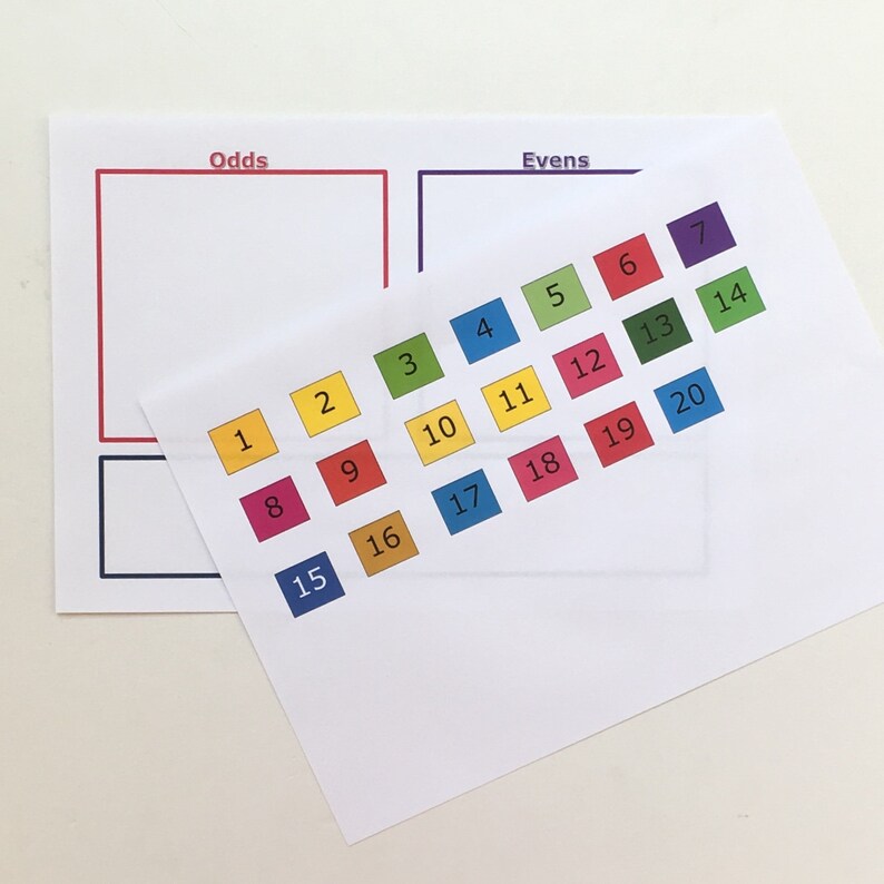 Odds & Evens Sorting Activity Digital Downloadmaths - Etsy