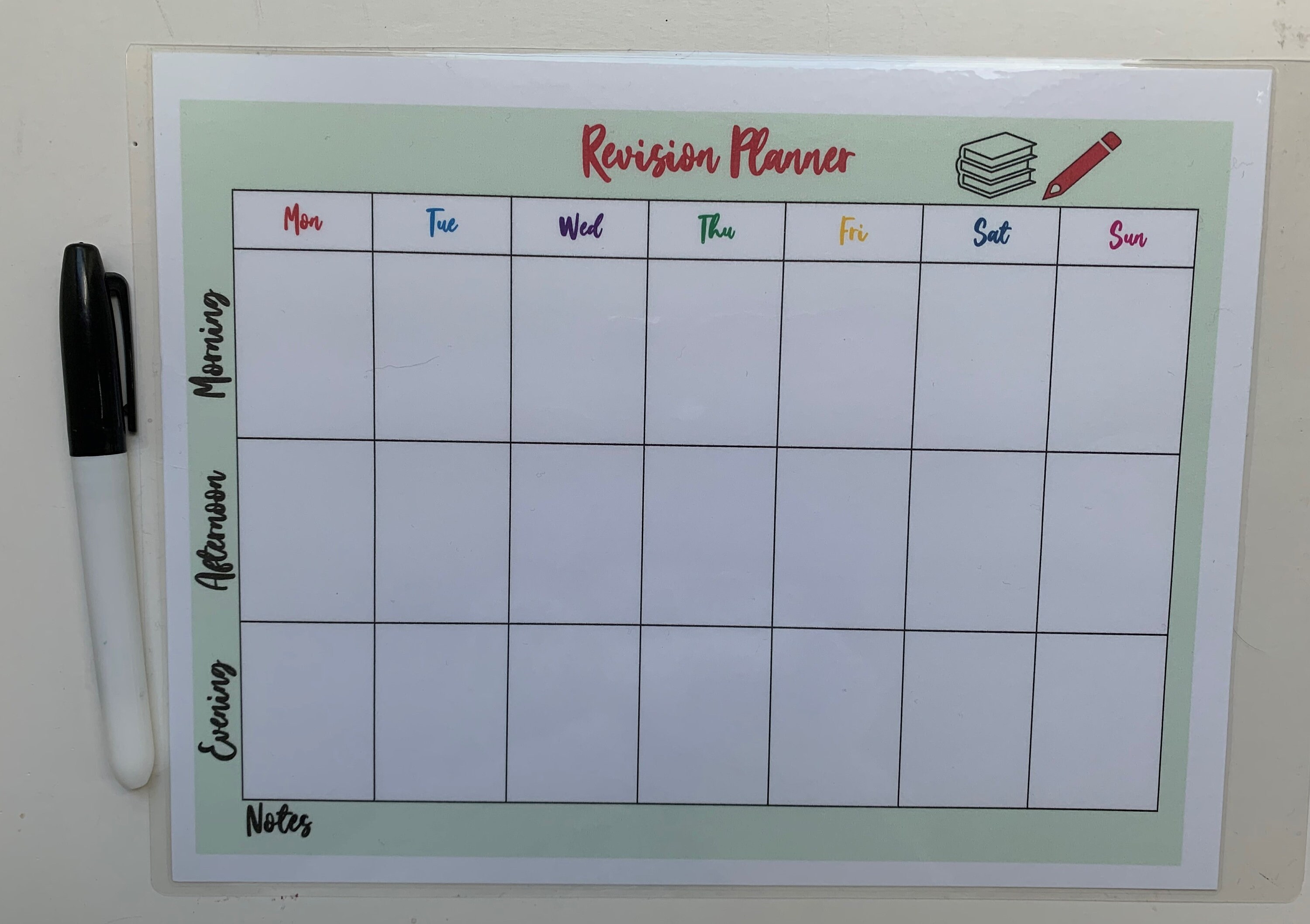 Revision Planner, Exam Planner, Wipe off Boards, Reusable, Free Postage ...
