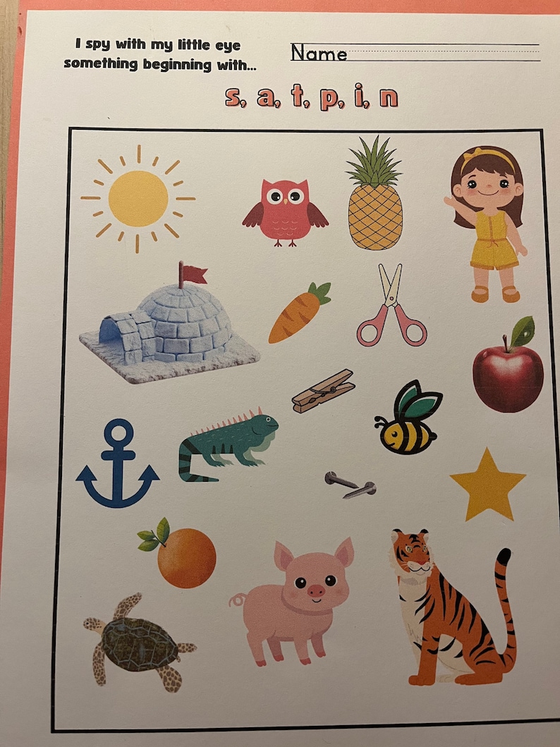 Phonics, Satpin 7 Pages I Spy With My Little Eye, Initial Sounds ...