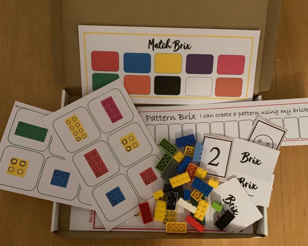Brix Box, Exucational Game Box With Blocks - Etsy