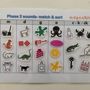 Phonics, 75 Pictures and 20 Objects Matching Sounds, Letters and Sounds ...