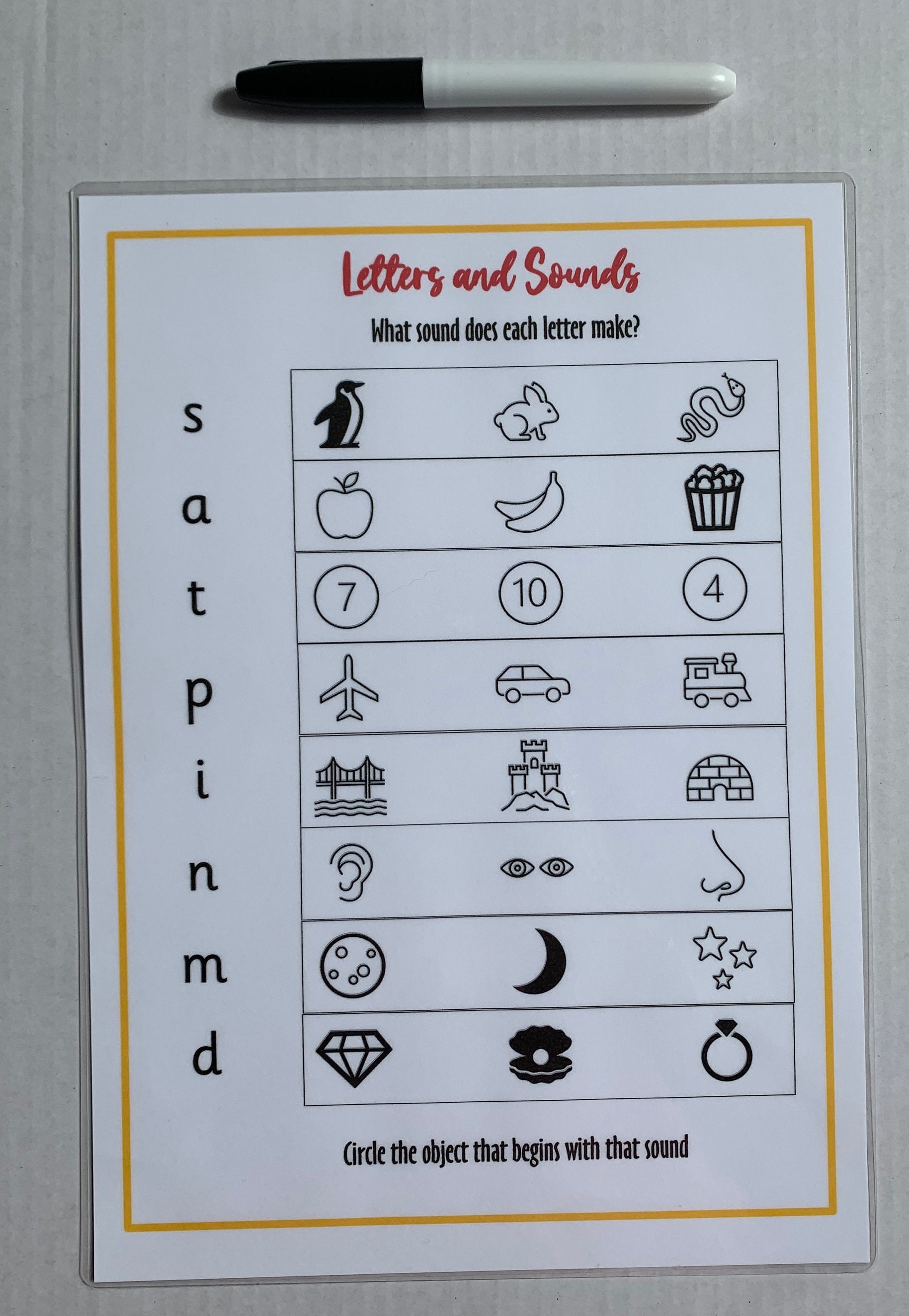 Letters and Sounds, Phonics, Matching Activity, Preschool, Kindergarten ...