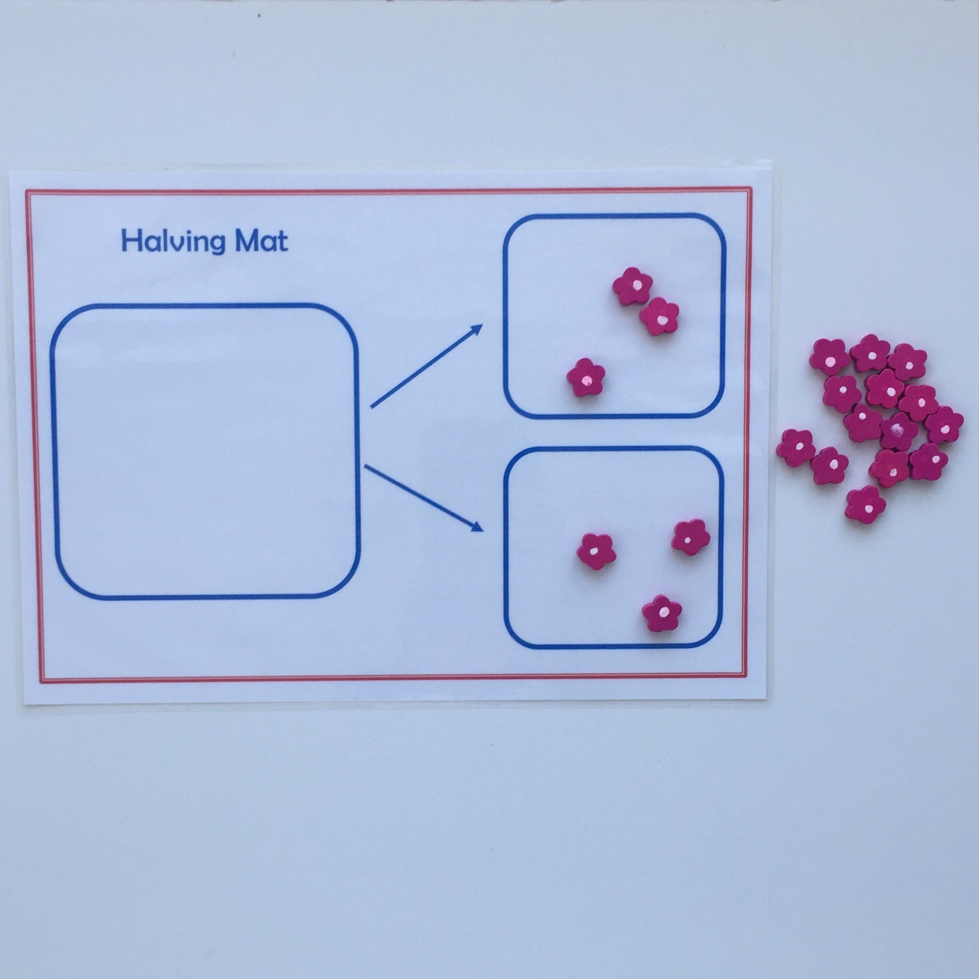 Halving Mat Now as PDF Digital Downloadmathsnumeracyearly - Etsy