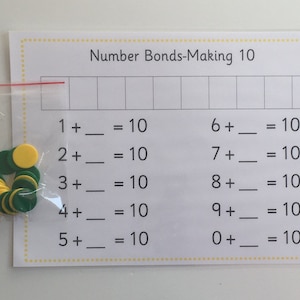 Number Bonds, Making 10, Maths, Numeracy, Addition, Preschool, Special ...