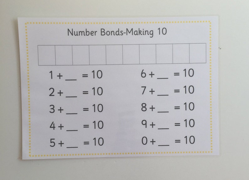Number Bonds, Making 10, Maths, Numeracy, Addition, Preschool, Special ...
