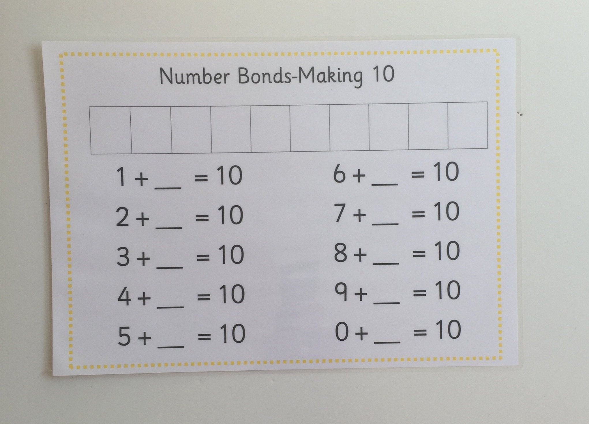 Number Bonds, Making 10, Maths, Numeracy, Addition, Preschool, Special ...