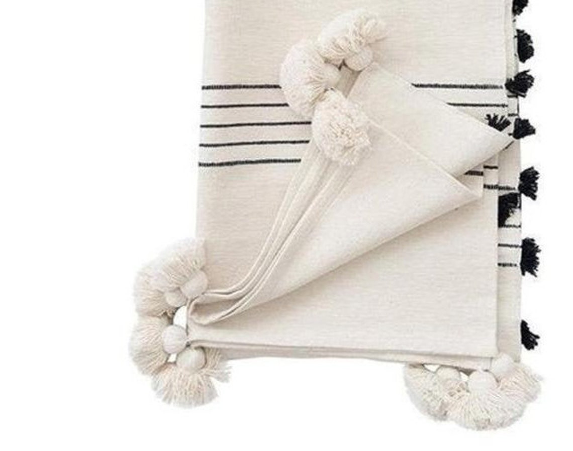 TASSEL THROW BLANKET Woven Blanket Weighted Blanket | Etsy