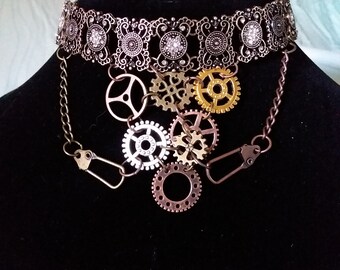 Steampunk choker | Etsy