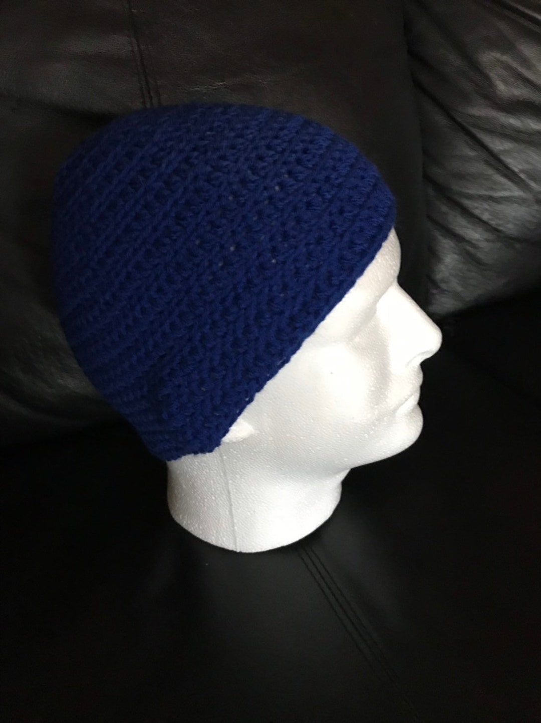 Large Blue Skull Cap Beanie - Etsy