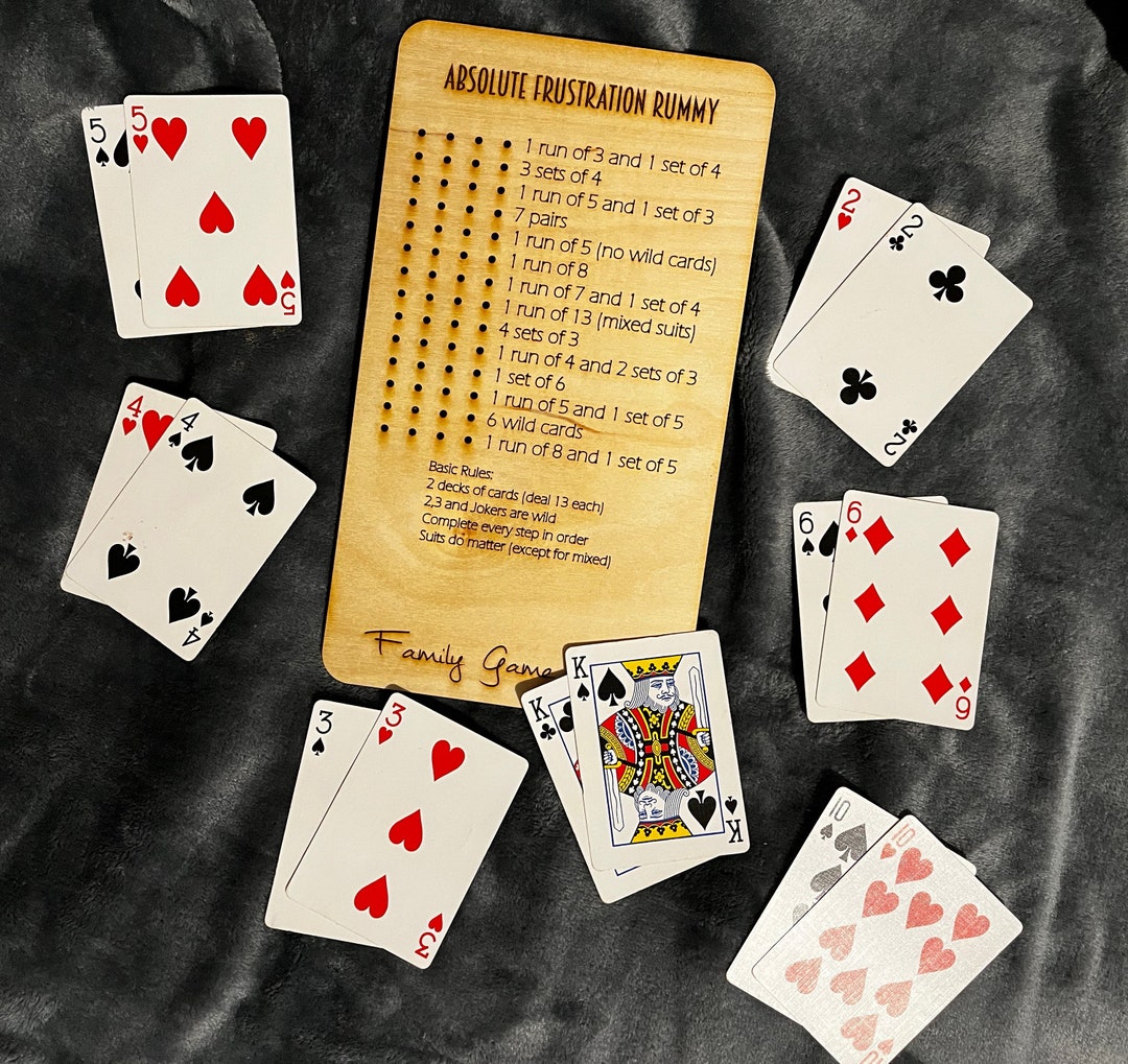 Absolute Frustration Rummy Board Game Card Game Drinking - Etsy