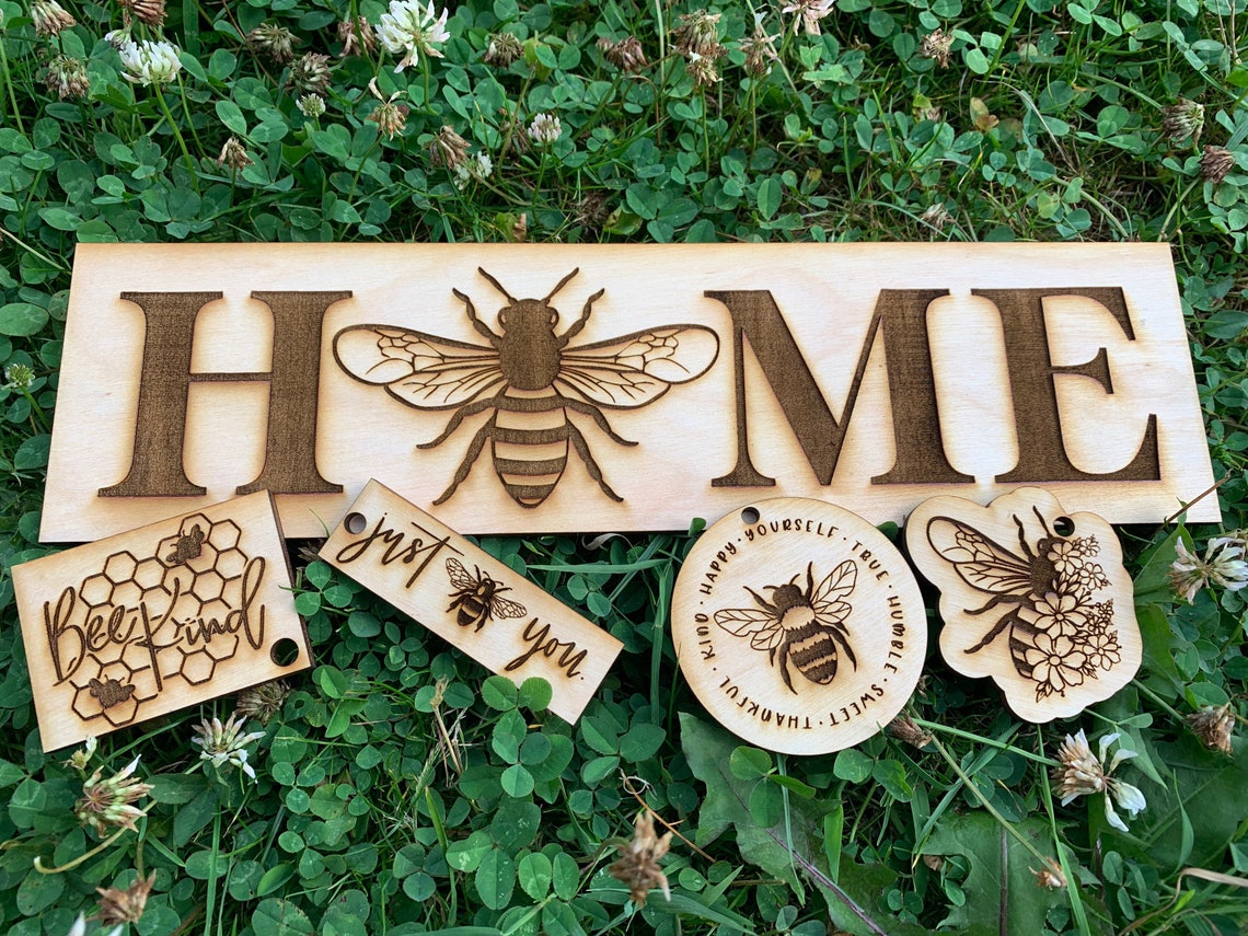 Bee Kind Bee Yourself Keychain - Etsy