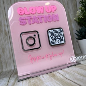 QR Code Sign. Social Media Sign. Lets Get Social. Customized QR Code ...