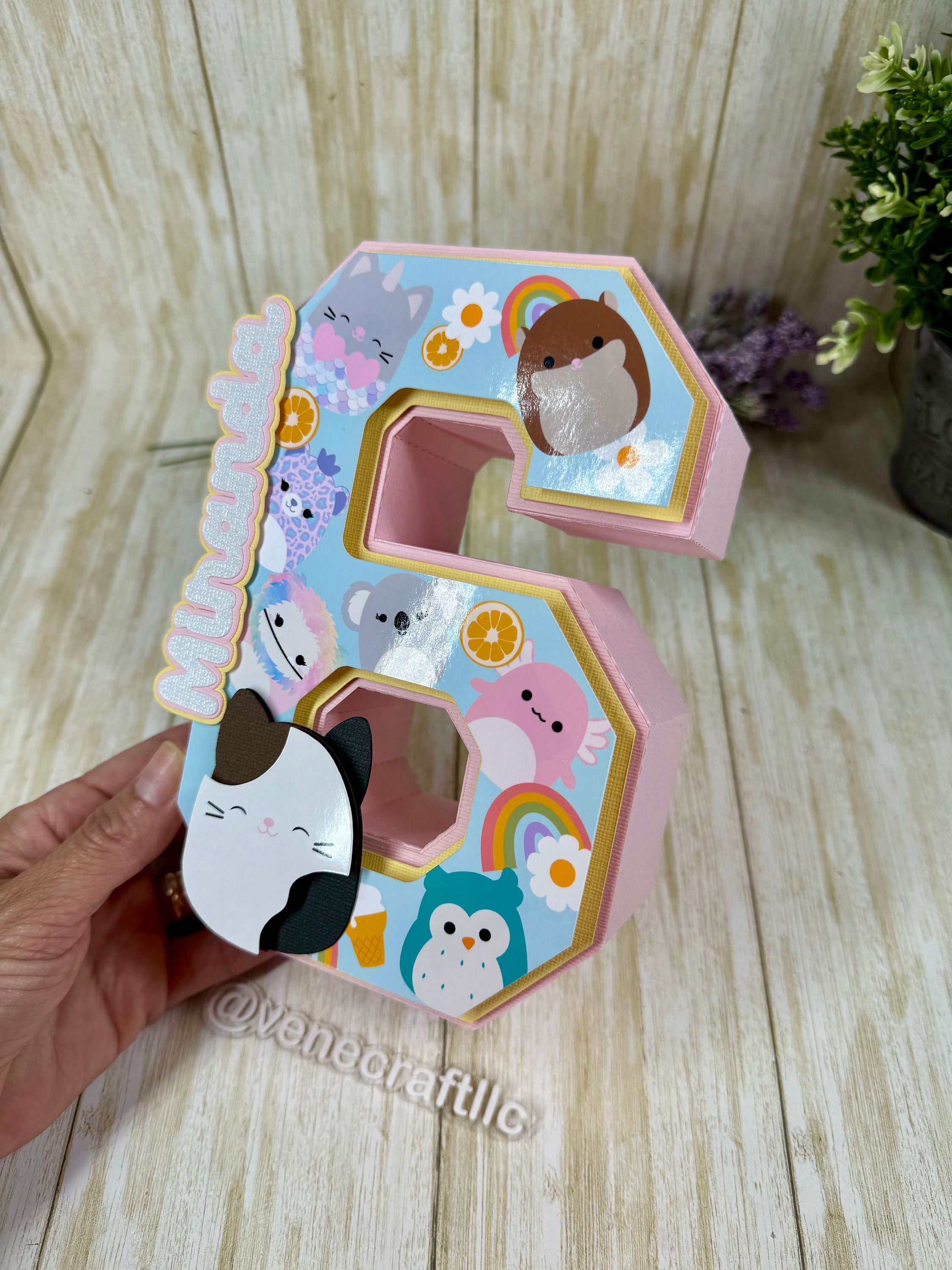 Customized Squishmallows 3D Number. Party Decorations. Squishmallows ...