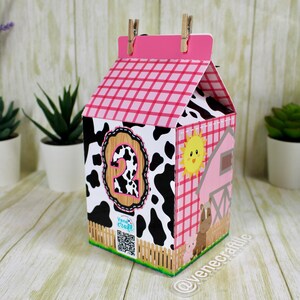 Farm Girl Milk Box. Farm Girl Favor Boxes.farm Girl Party. Baby Shower ...