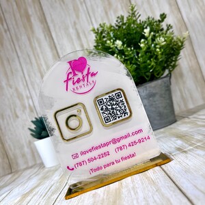 Mini QR Code Sign. Social Media Sign. Lets Social. QR Code - Etsy