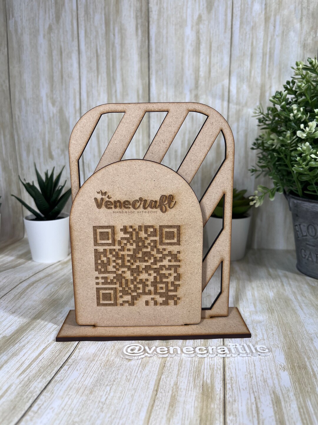 Qr Code Sign Mdf Social Media Sign Qr Code Display Business Web Page