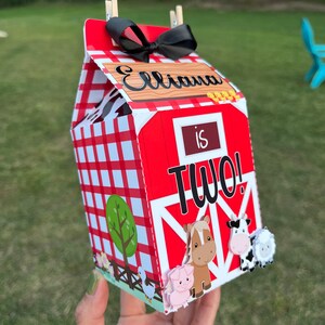 Farm Milk Box. Farm Girl Favor Boxes.farm Girl Party. Baby Shower ...