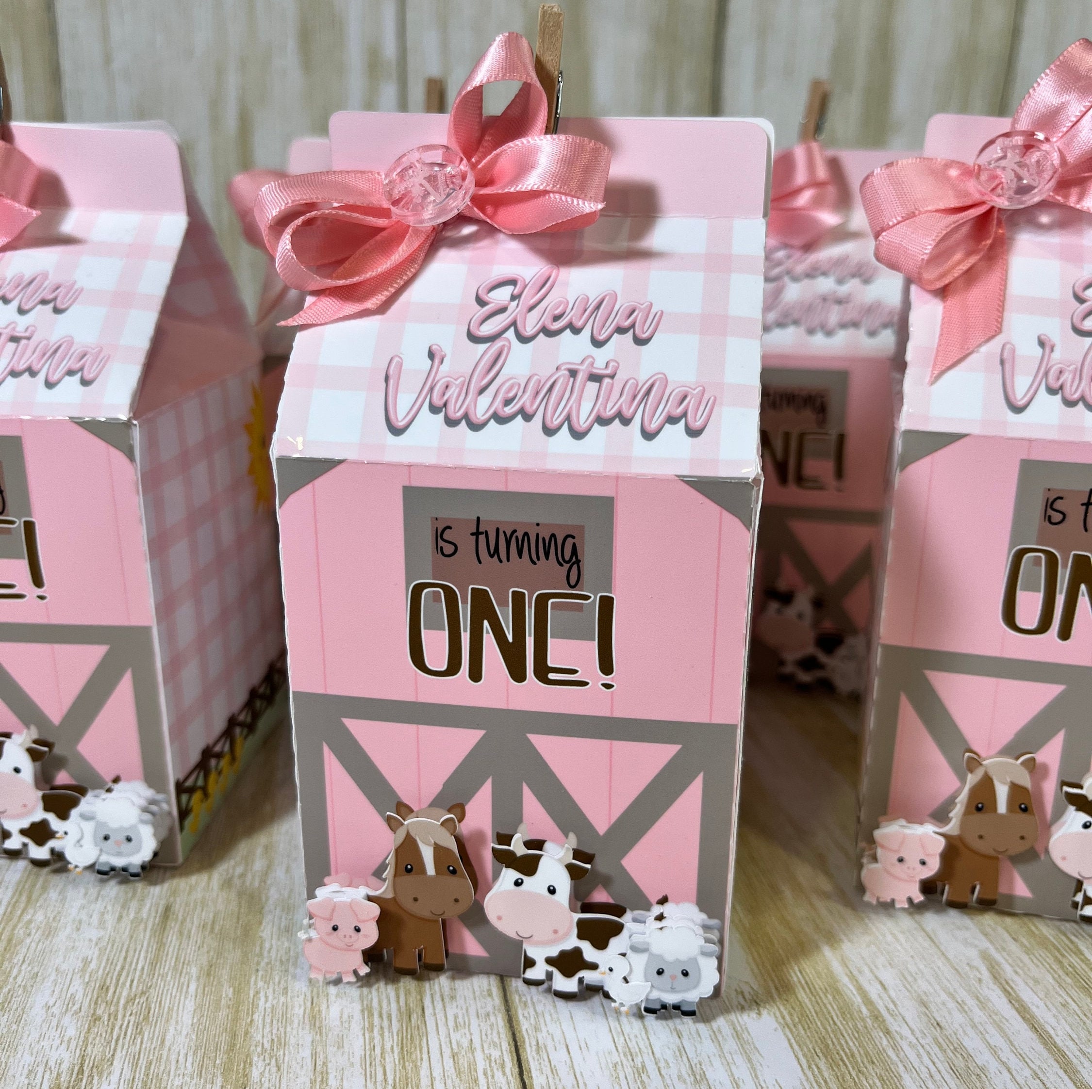 Cute Farm Animal Favor Boxes. Party Decoration. Milk Box. Farm - Etsy