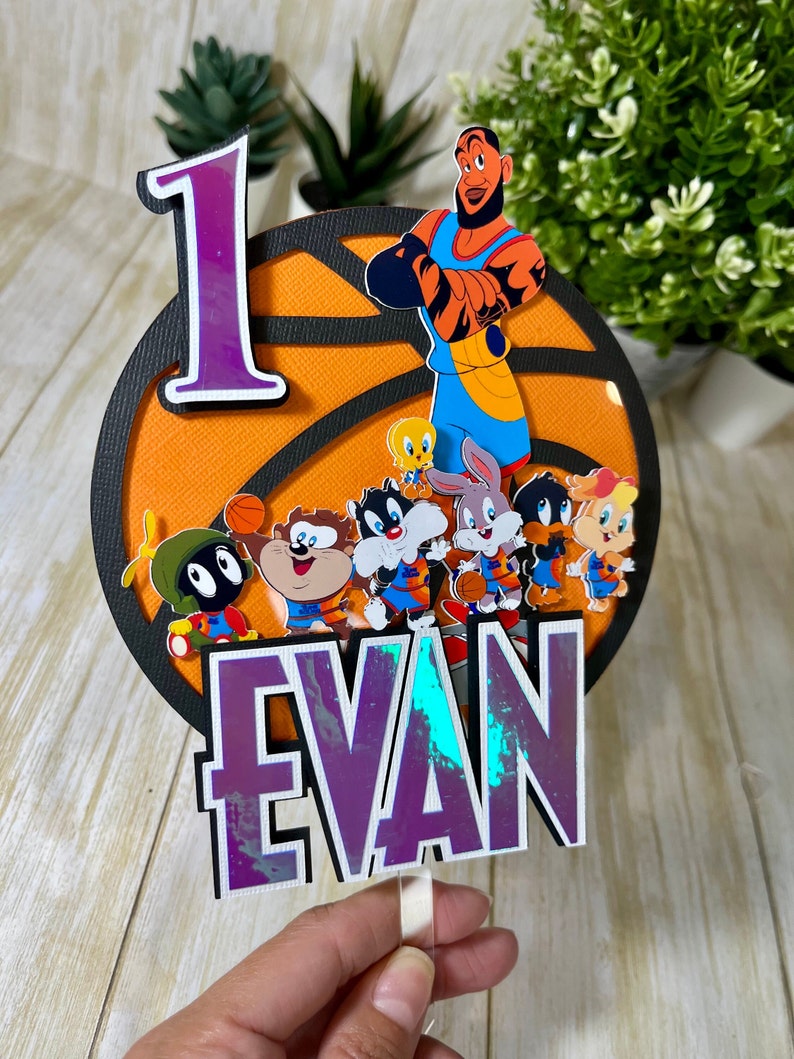 Space Jam Cake Topper. Party Decorations. A New Legacy Cake - Etsy