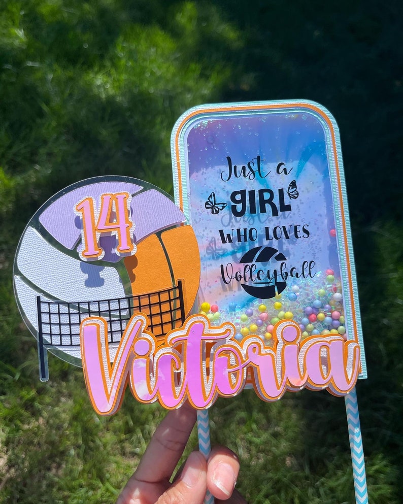 Volleyball Girl Cake Topper. Party Decoration. Volleyball Cake Topper ...
