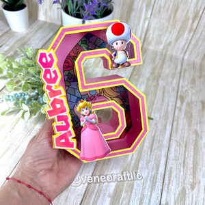 Mario Bros, 3D Number, Mario Bros Decoration, Mario Bros Custom 3D ...