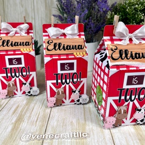 Farm Milk Box. Farm Girl Favor Boxes.farm Girl Party. Baby Shower ...