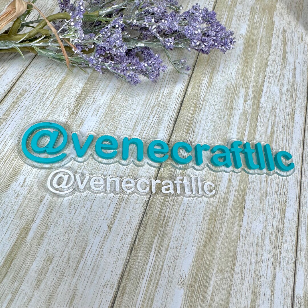 Social Media Sign, Acrylic Watermark, Username Photo Prop, Custom ...