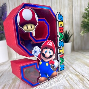Mario Bros, 3D Number, Mario Bros Decoration, Mario Bros Custom 3D ...