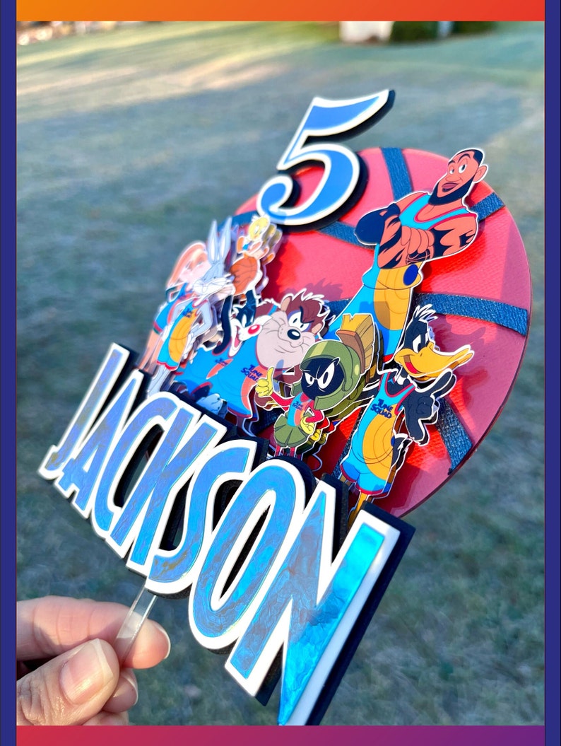 Space Jam Cake Topper. Party Decorations. A New Legacy Cake - Etsy Israel