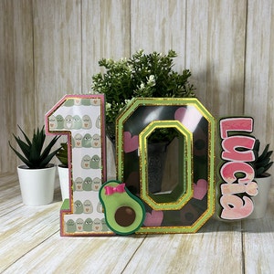 Avocado 3D Letter. Party Decoration. Avocado 3D Number. Cute Avocado ...