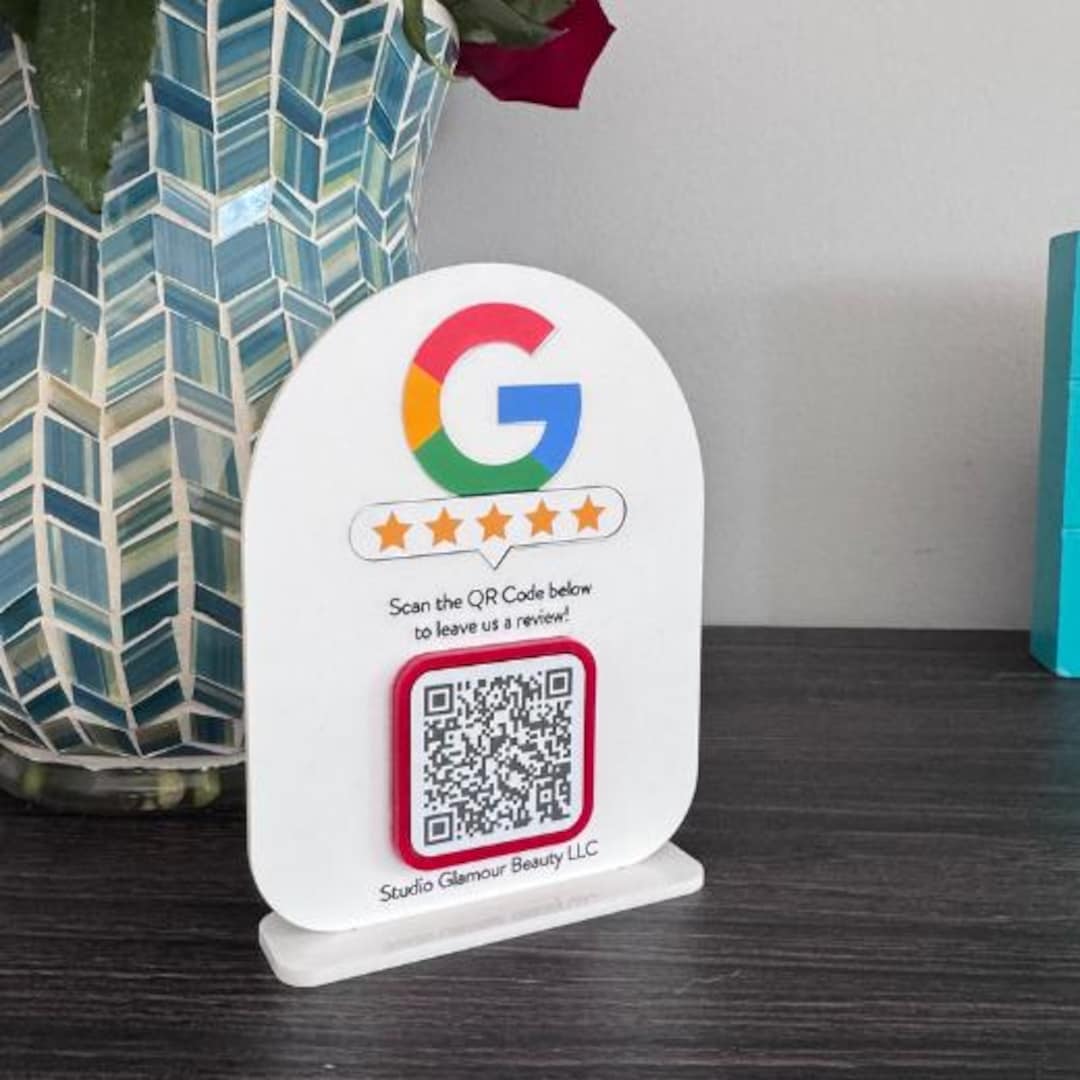 Google Reviews Sign. QR Code Google Review. Google Review Stand Sign ...