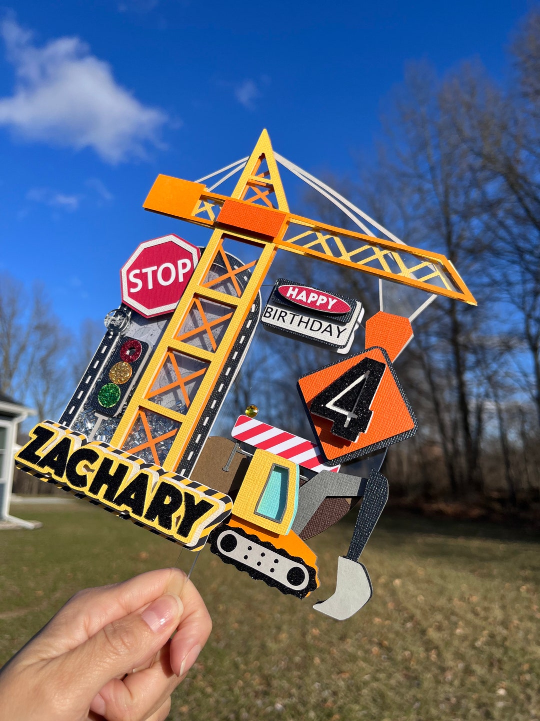 Construction Cake Topper Free Printable - Templates Printable