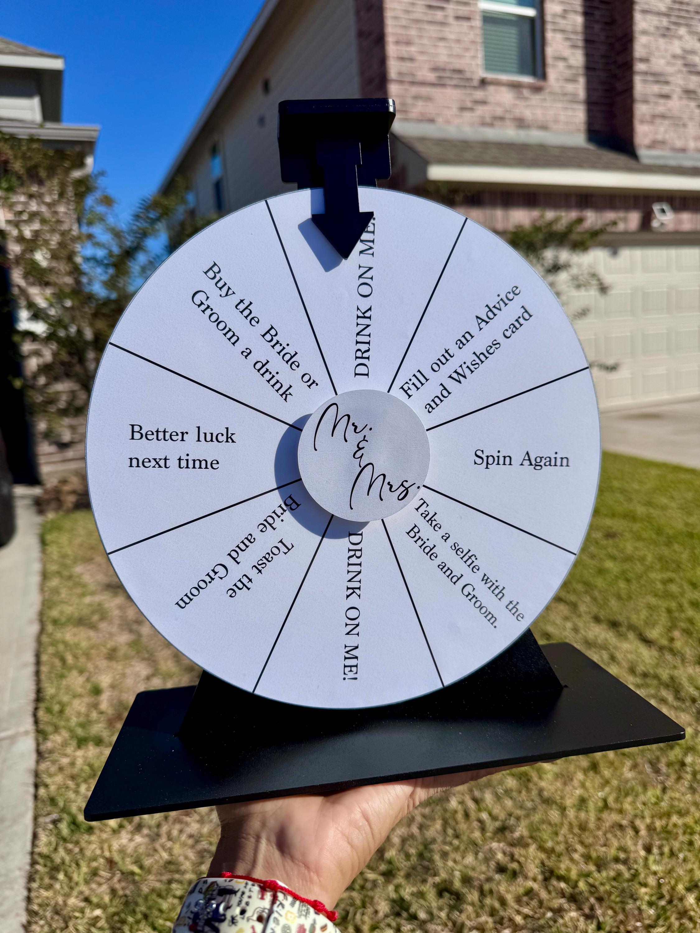 Party Games Fortune Wheel. Custom Prize Roulette. Wedding Fun. Spin the ...