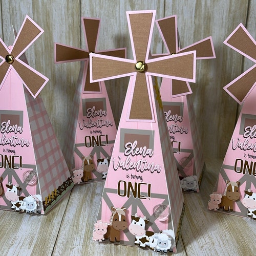Cute Farm Animal Favor Boxes. Party Decoration. Milk Box. Farm - Etsy