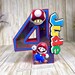 Mario Bros, 3D Number, Mario Bros Decoration, Mario Bros Custom 3D ...
