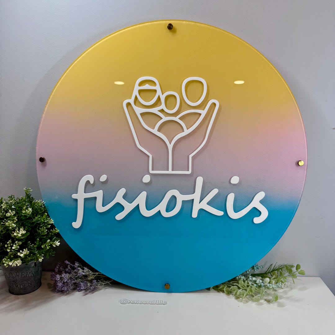 Custom Round Logo. Custom Business Sign. Custom Acrylic Sign ...