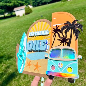 Retro Combi Cake Topper. Party Decoration. Groovy Girl Topper. Hippie ...