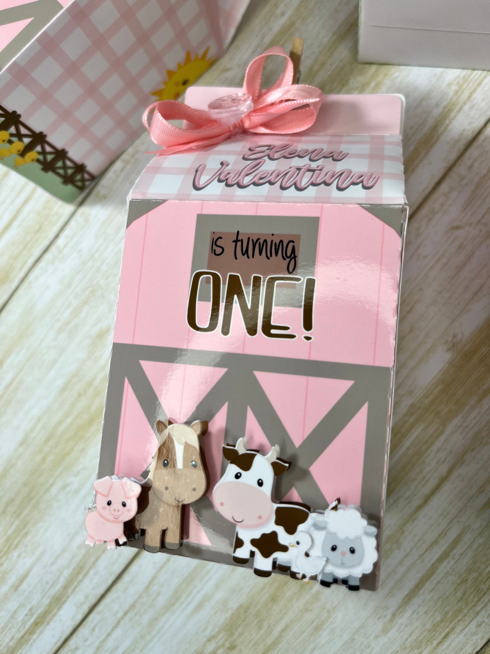 Cute Farm Animal Favor Boxes. Party Decoration. Milk Box. Farm - Etsy