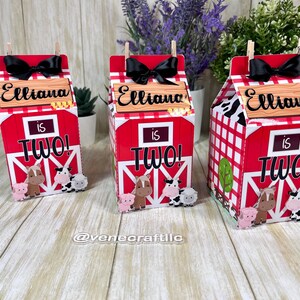 Farm Milk Box. Farm Girl Favor Boxes.farm Girl Party. Baby Shower ...