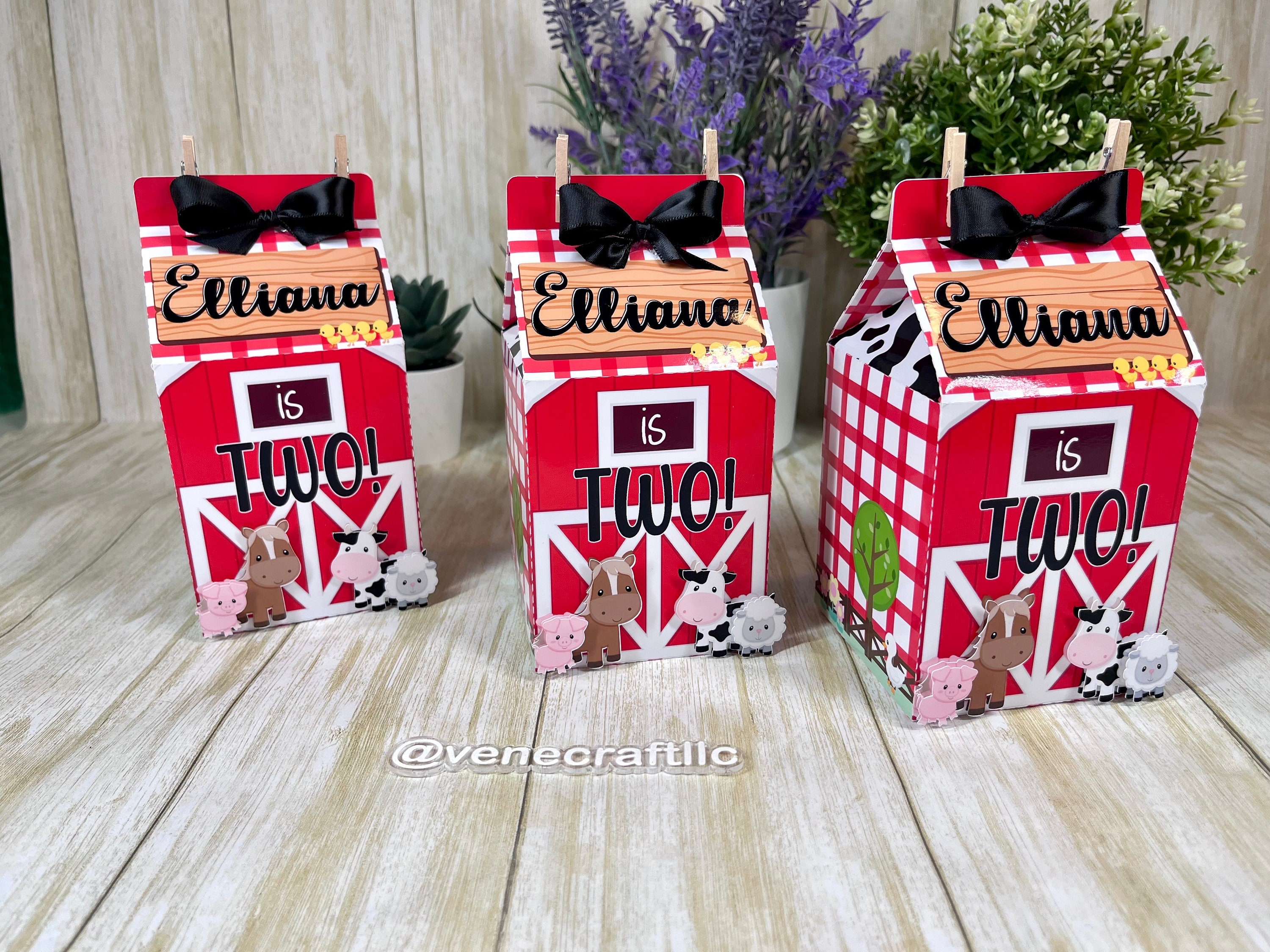 Farm Milk Box. Farm Girl Favor Boxes.farm Girl Party. Baby Shower ...
