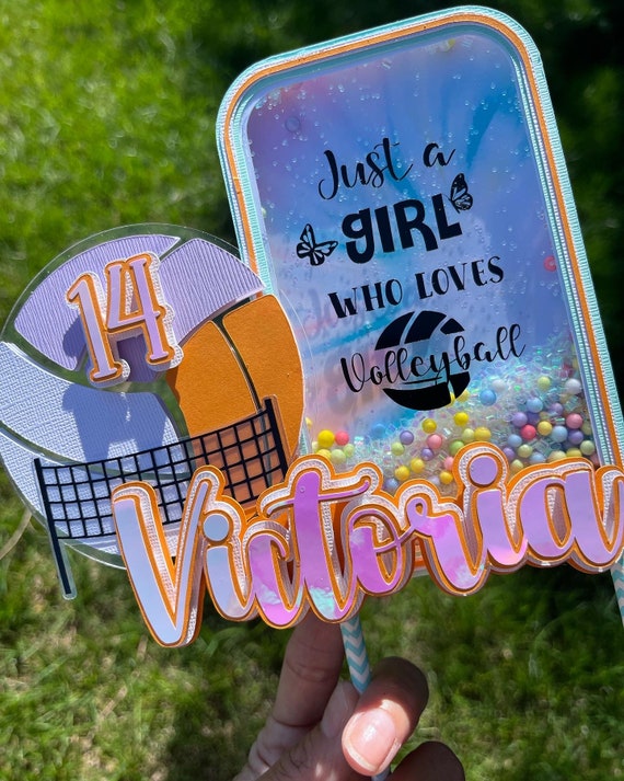 Volleyball Girl Cake Topper. Party Decoration. Volleyball Cake - Etsy