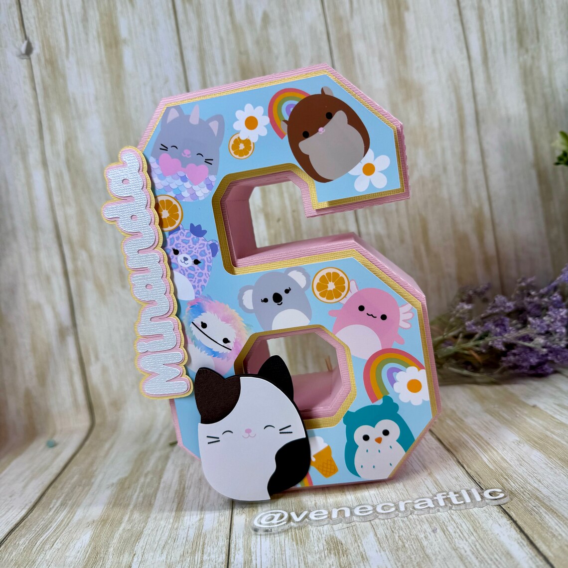 Customized Squishmallows 3D Number. Party Decorations. Squishmallows ...