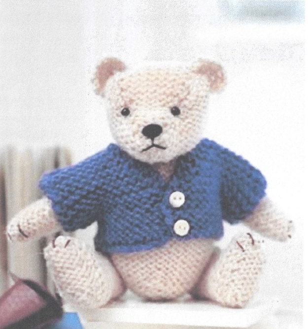 PDF Knitting Pattern Teddy With Jacket 4ply - Etsy