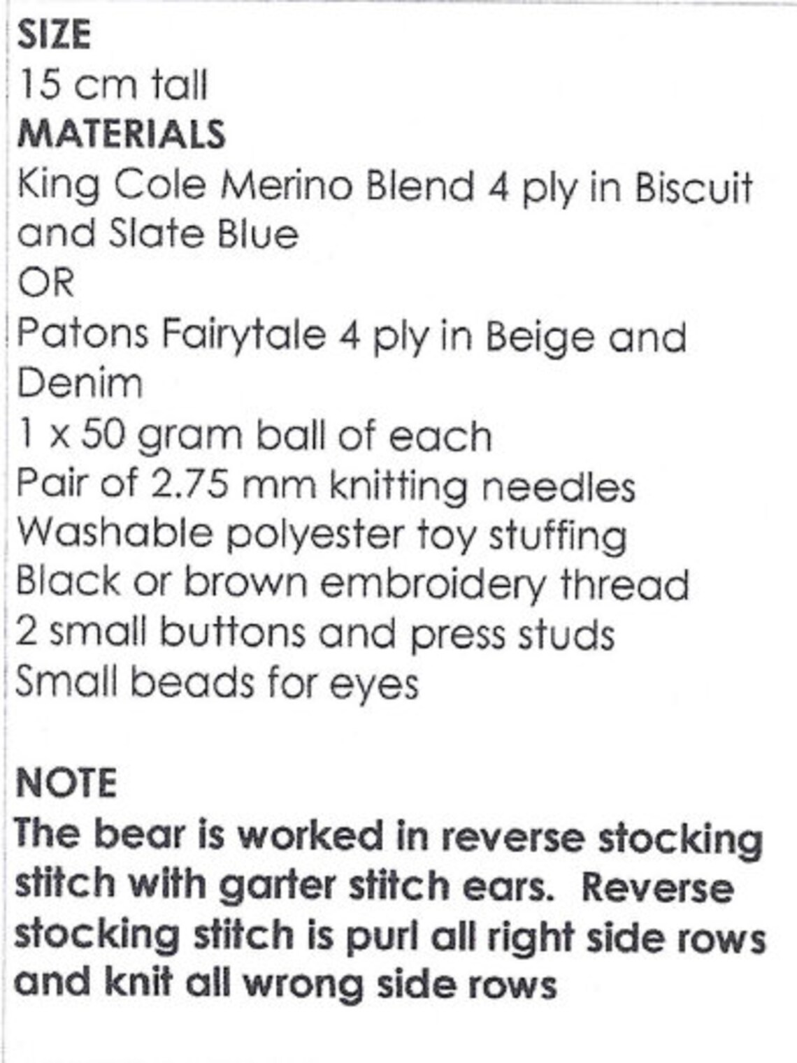 PDF Knitting Pattern Teddy With Jacket 4ply - Etsy