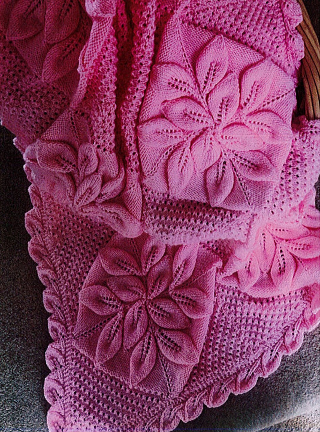 Baby / Pram / Cot/ Blanket Knitting Pattern 4 Ply 61cm X 89cm Appx (40 ...